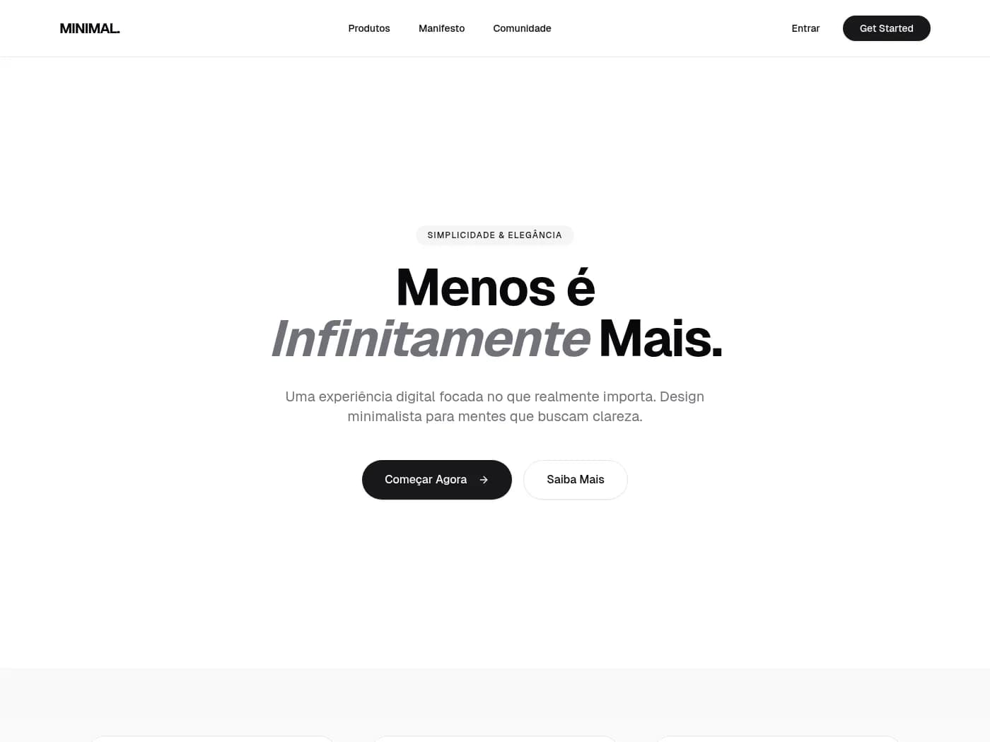 Minimalist Landing Page