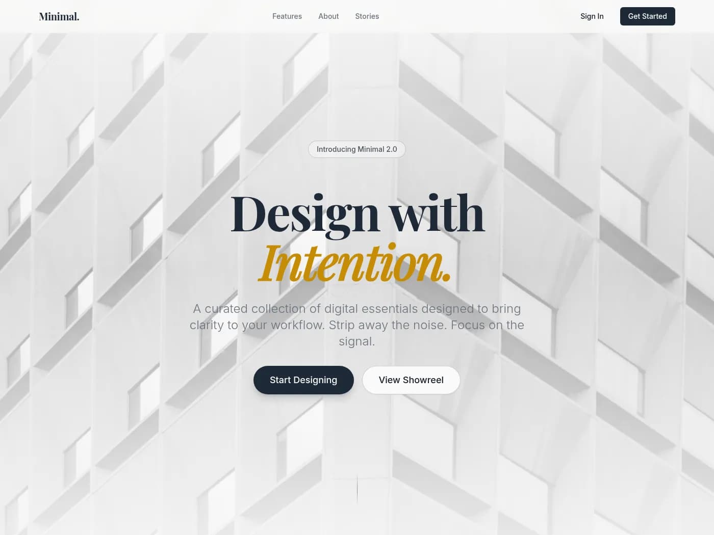 Minimal Landing Page