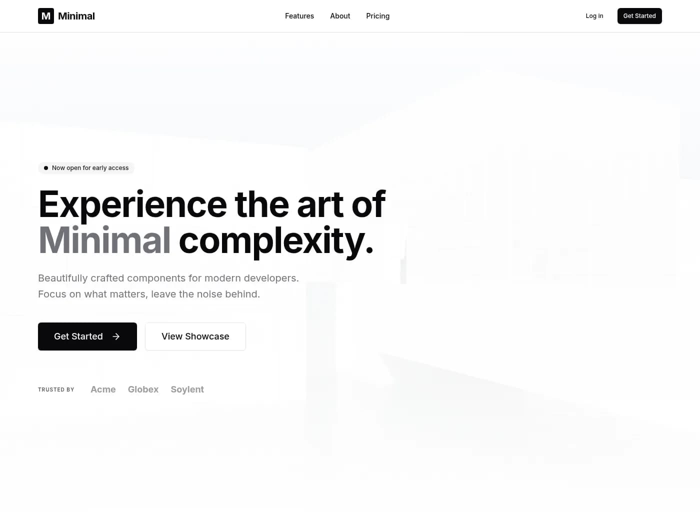 Minimal Landing Page