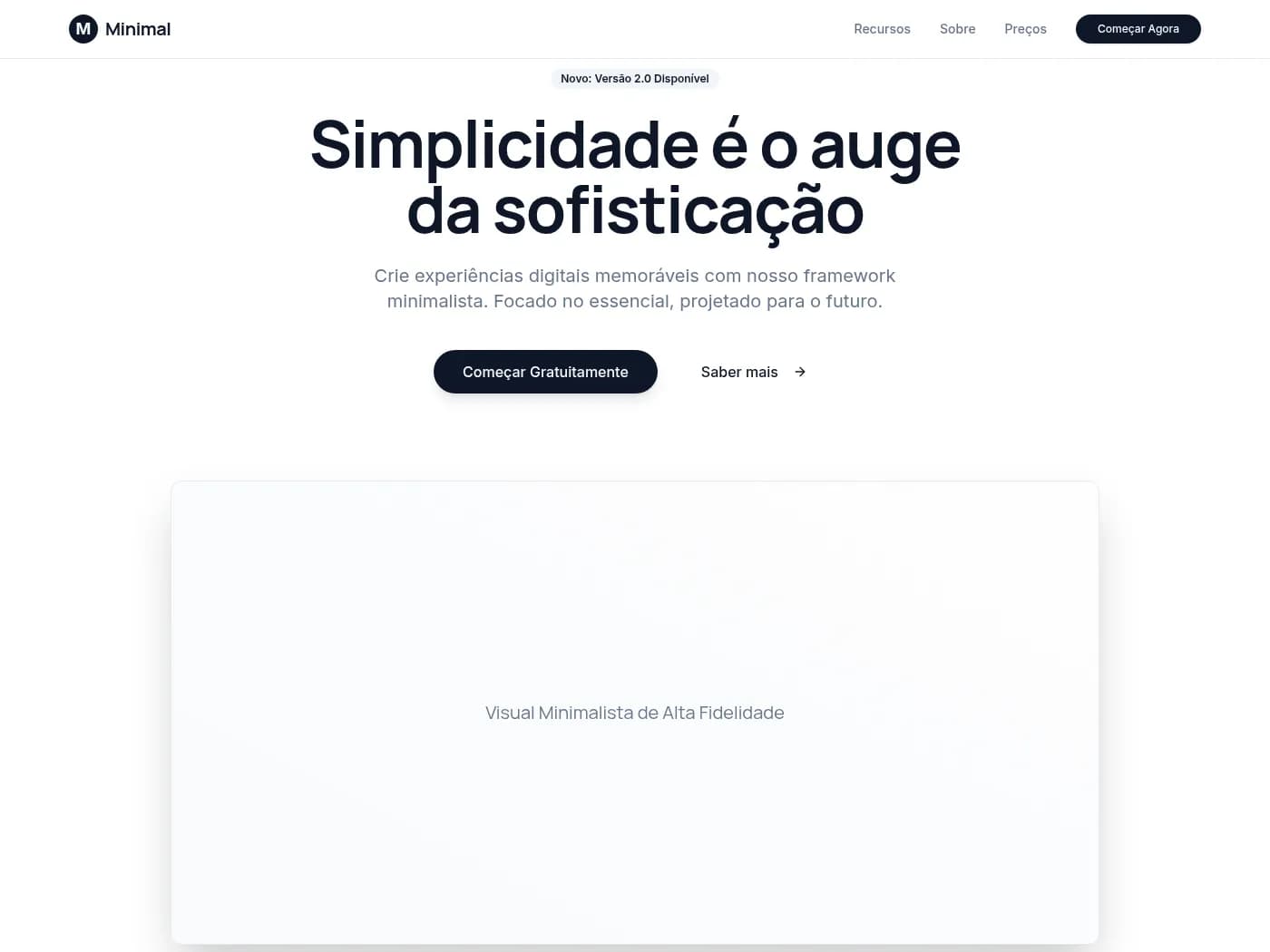 Minimal Landing Page
