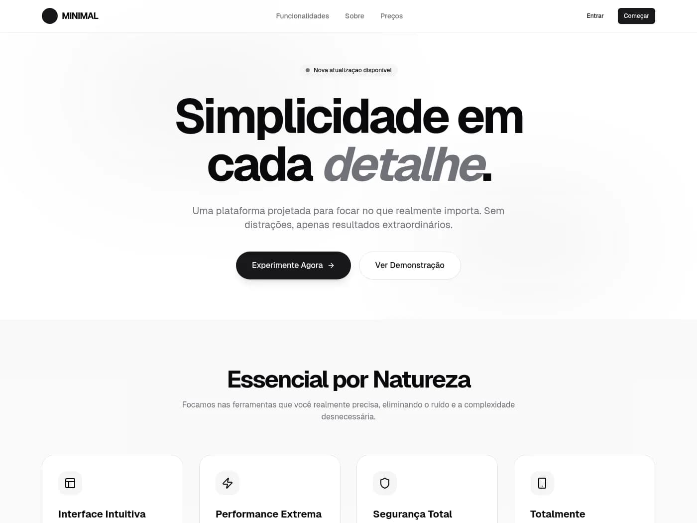Minimalist Landing Page