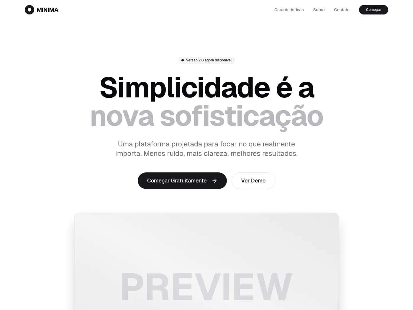 Minimalist Landing Page