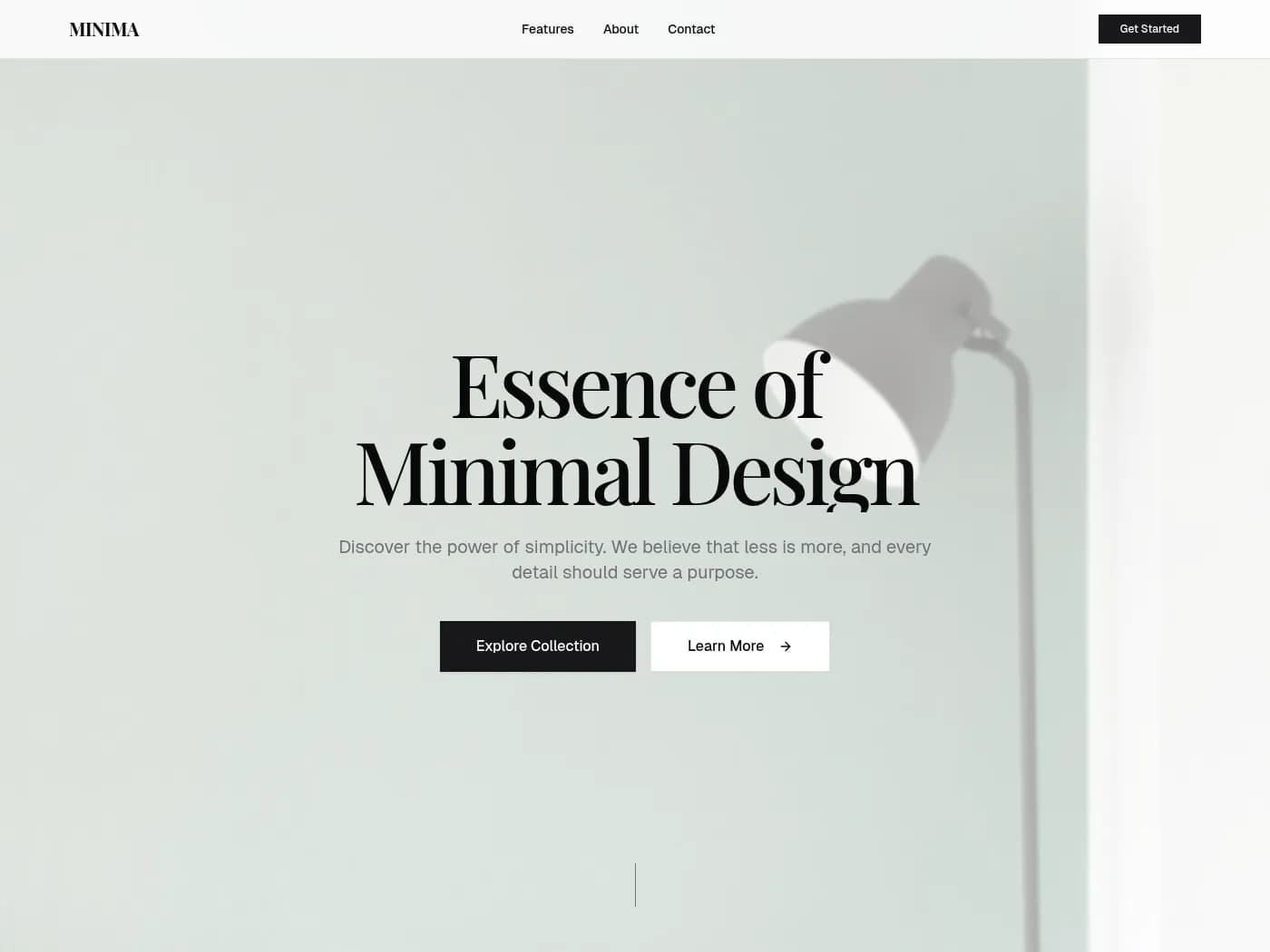 Minimalist Landing Page