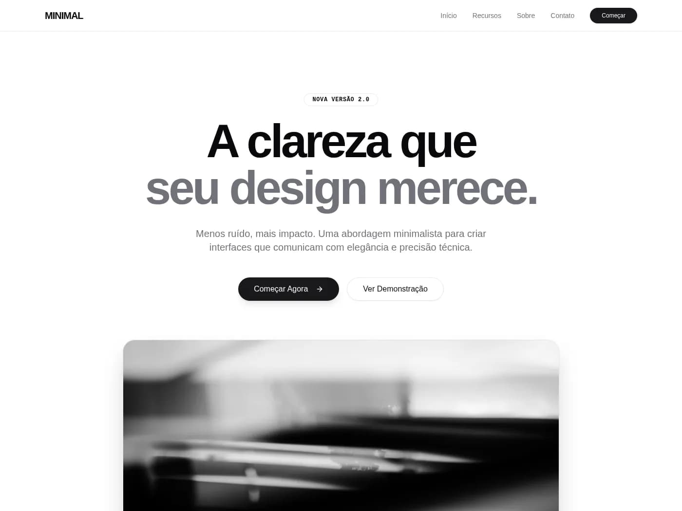Minimal Landing Page