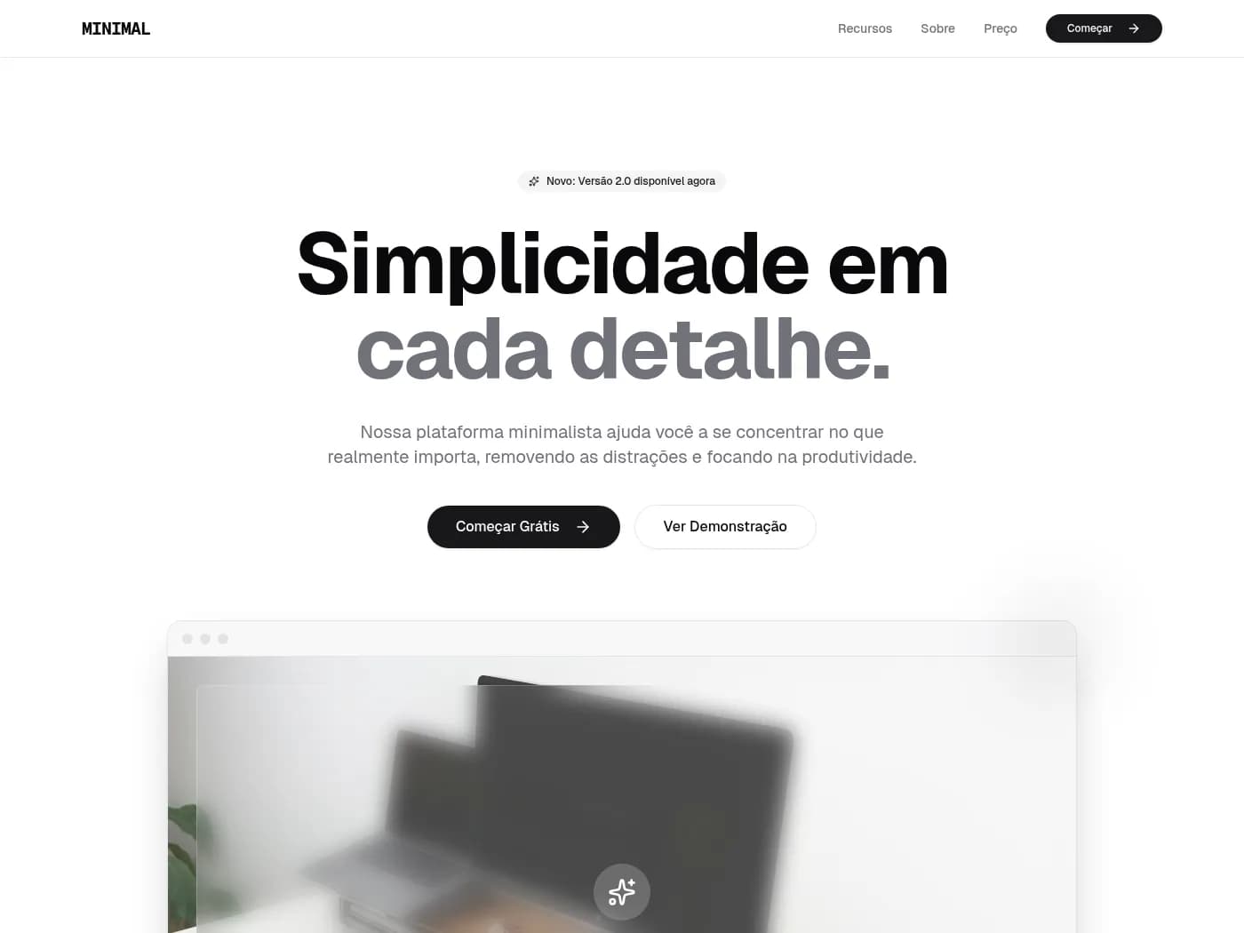 Minimalist Landing Page