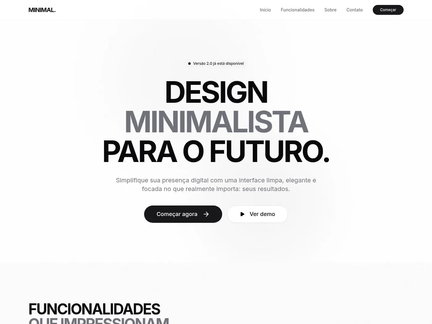 Minimalist Landing Page