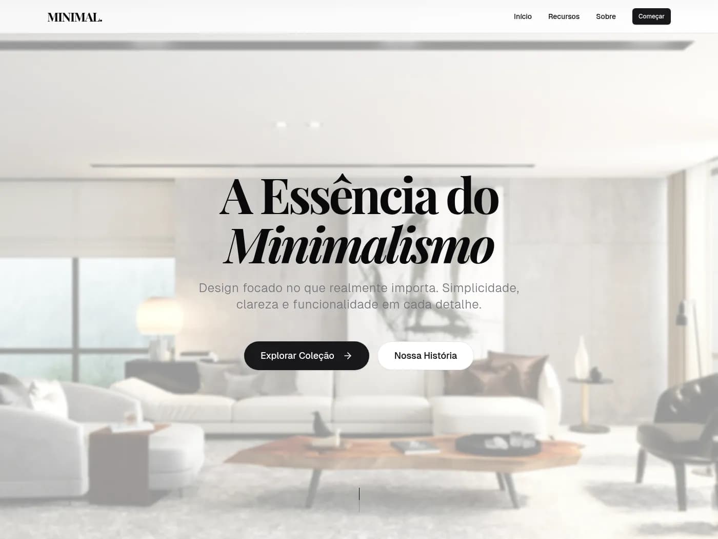 Minimalist Landing Page