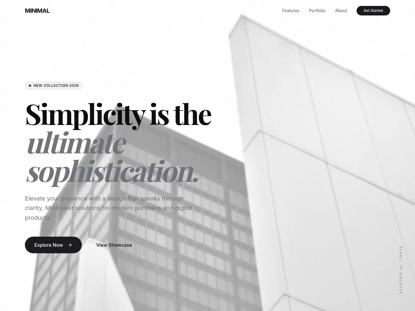 Minimalist Landing Page