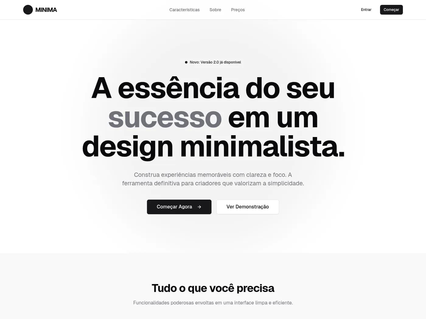 Minimalist Landing Page