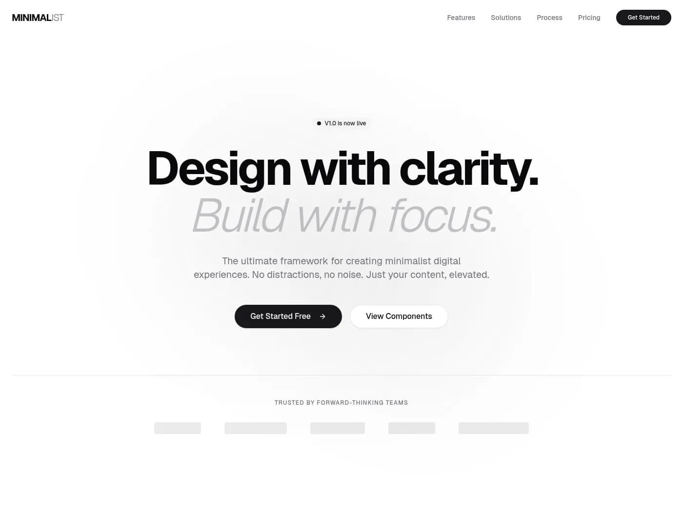 Minimalist Landing Page