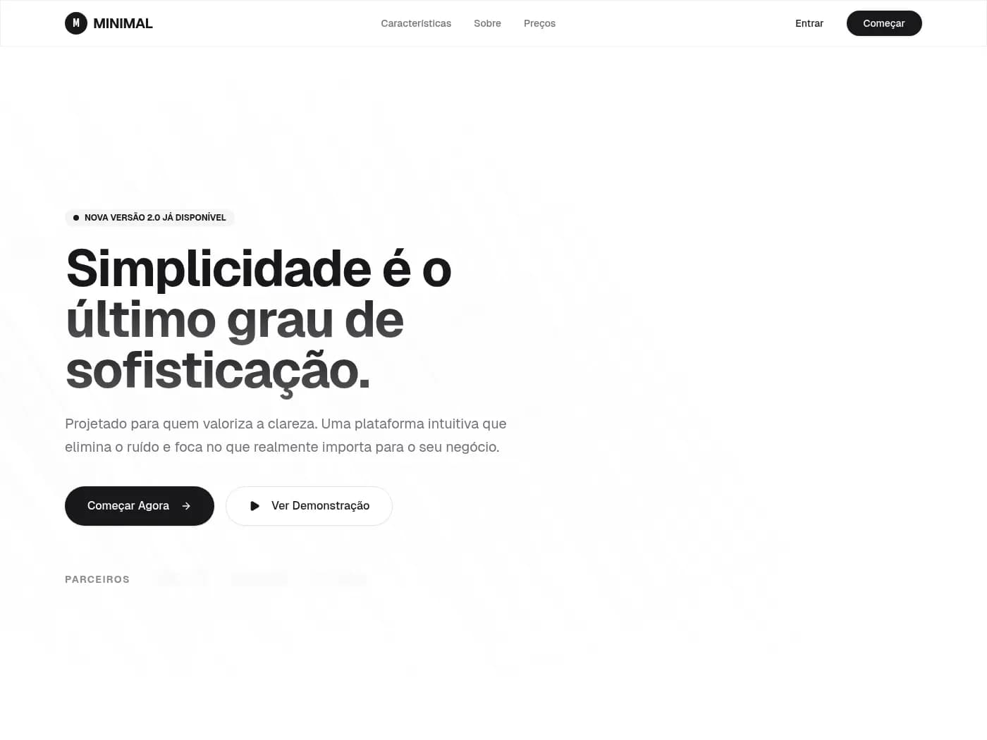 Minimal Landing Page