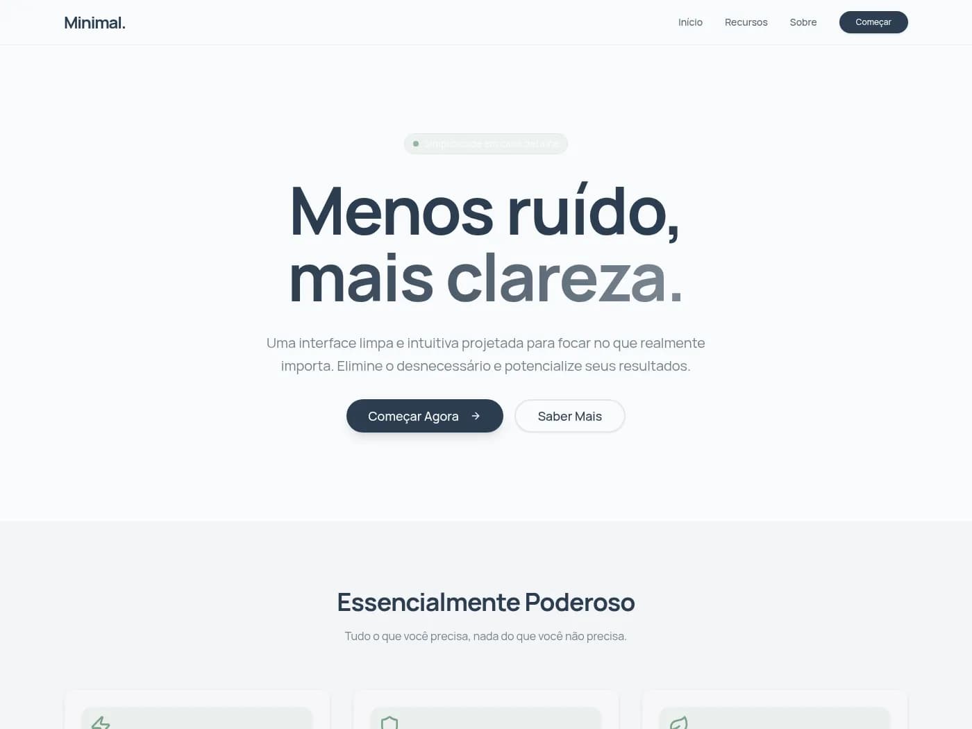 Minimalist Landing Page
