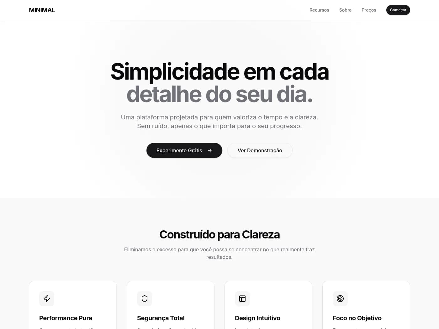 Minimalist Landing Page
