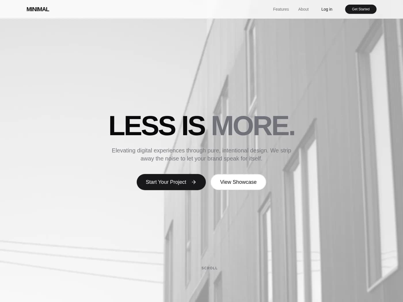 Minimalista Landing Page