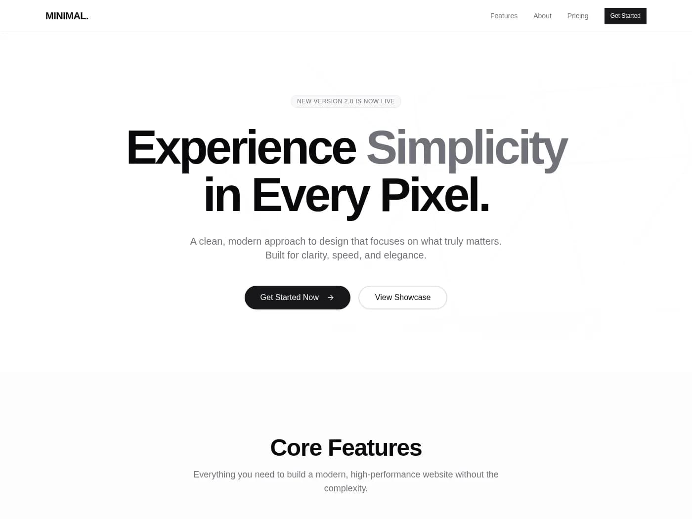 Minimalist Landing Page