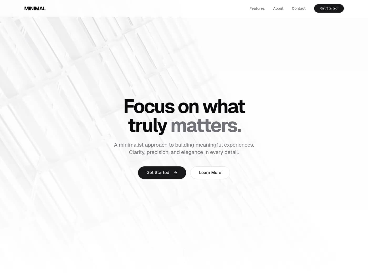 Minimalist Landing Page