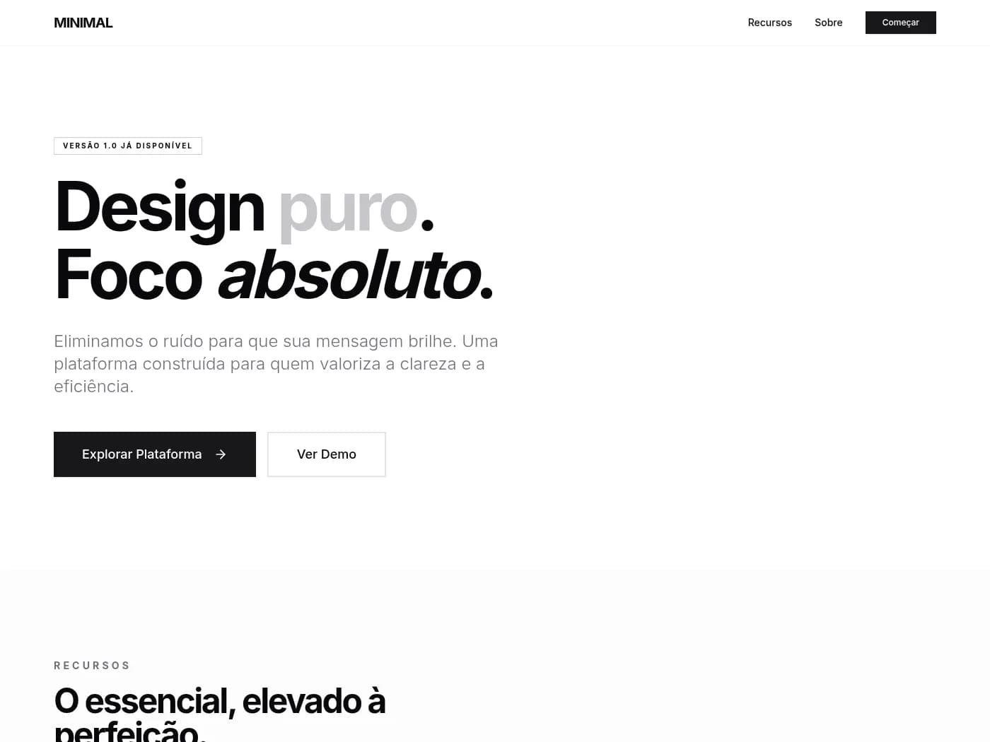 Minimalist Landing Page