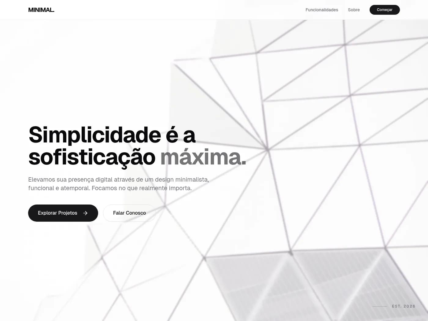 Minimalist Landing Page