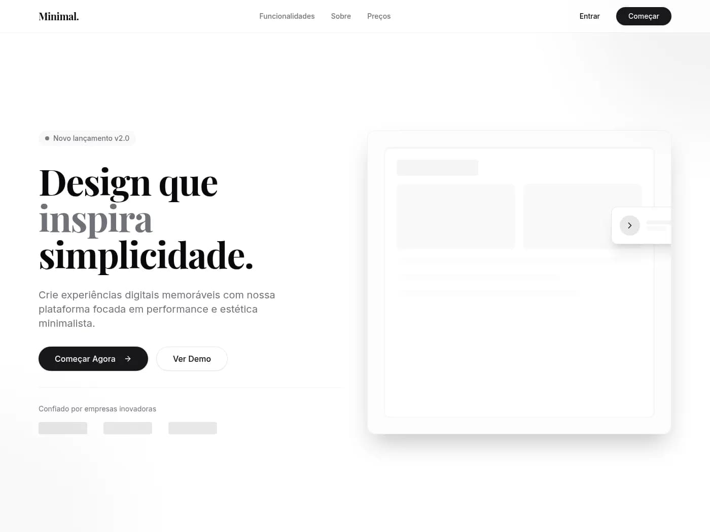 Minimalist Landing Page