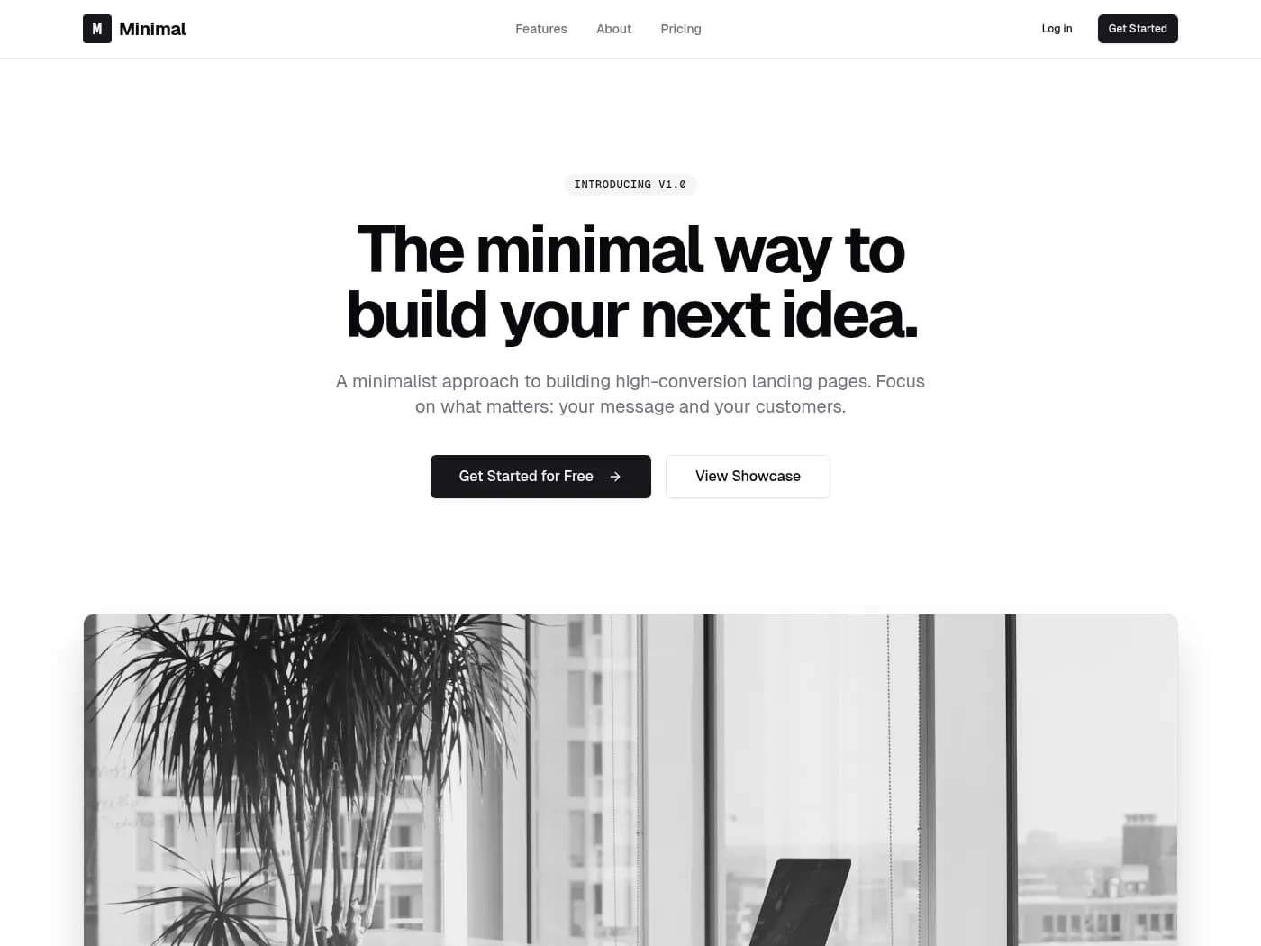 Minimalist Landing Page