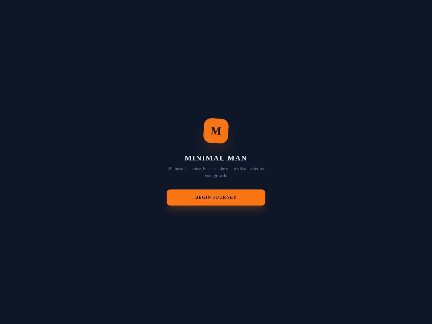 Minimal Man Dashboard