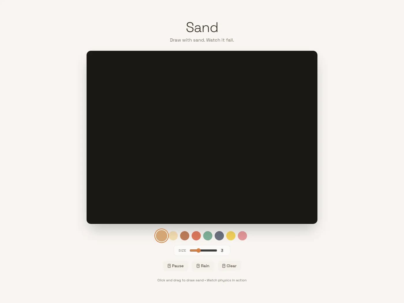 Minimal Sand Game