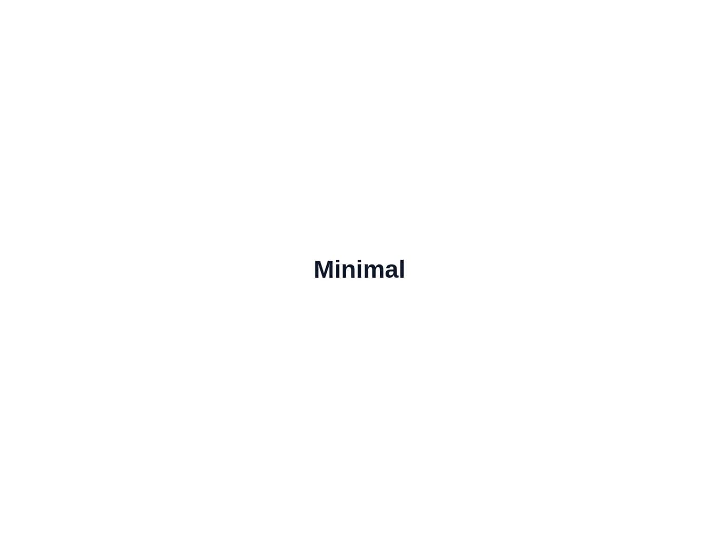 Minimalist Starter App