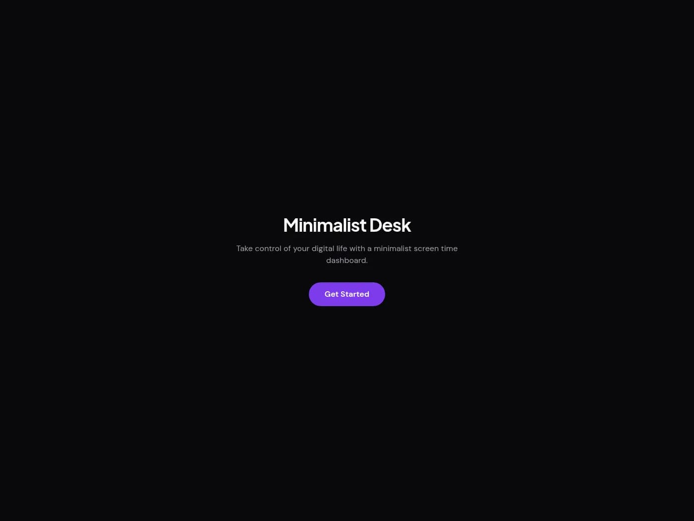 Minimalist ScreenTime Desk