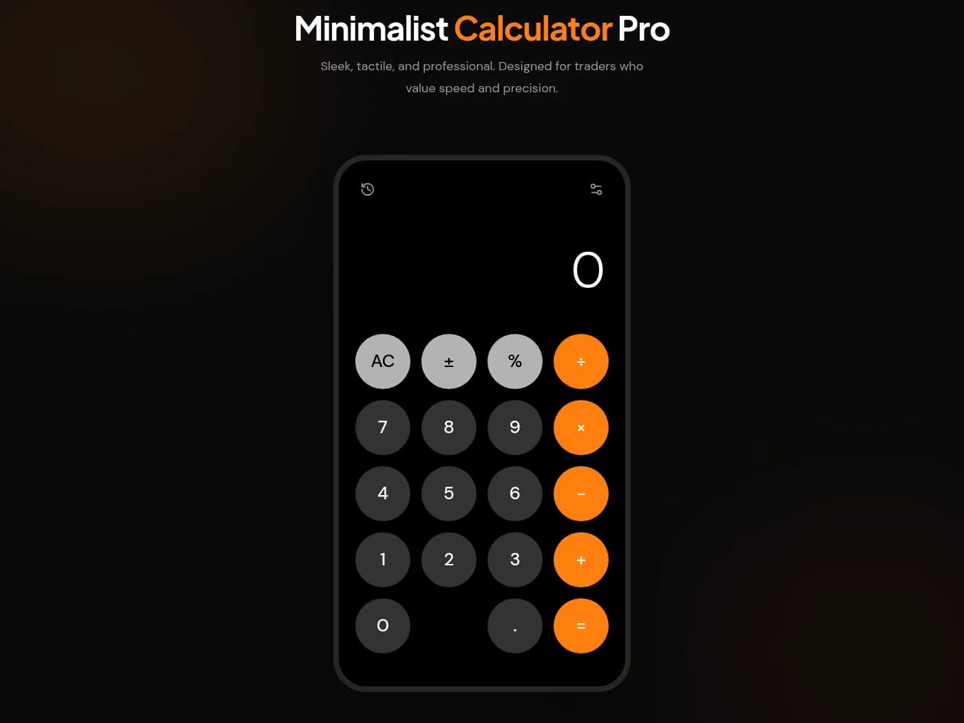 Minimalist Calculator Pro