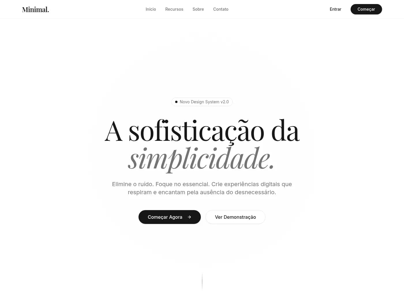 Minimalist Landing Page