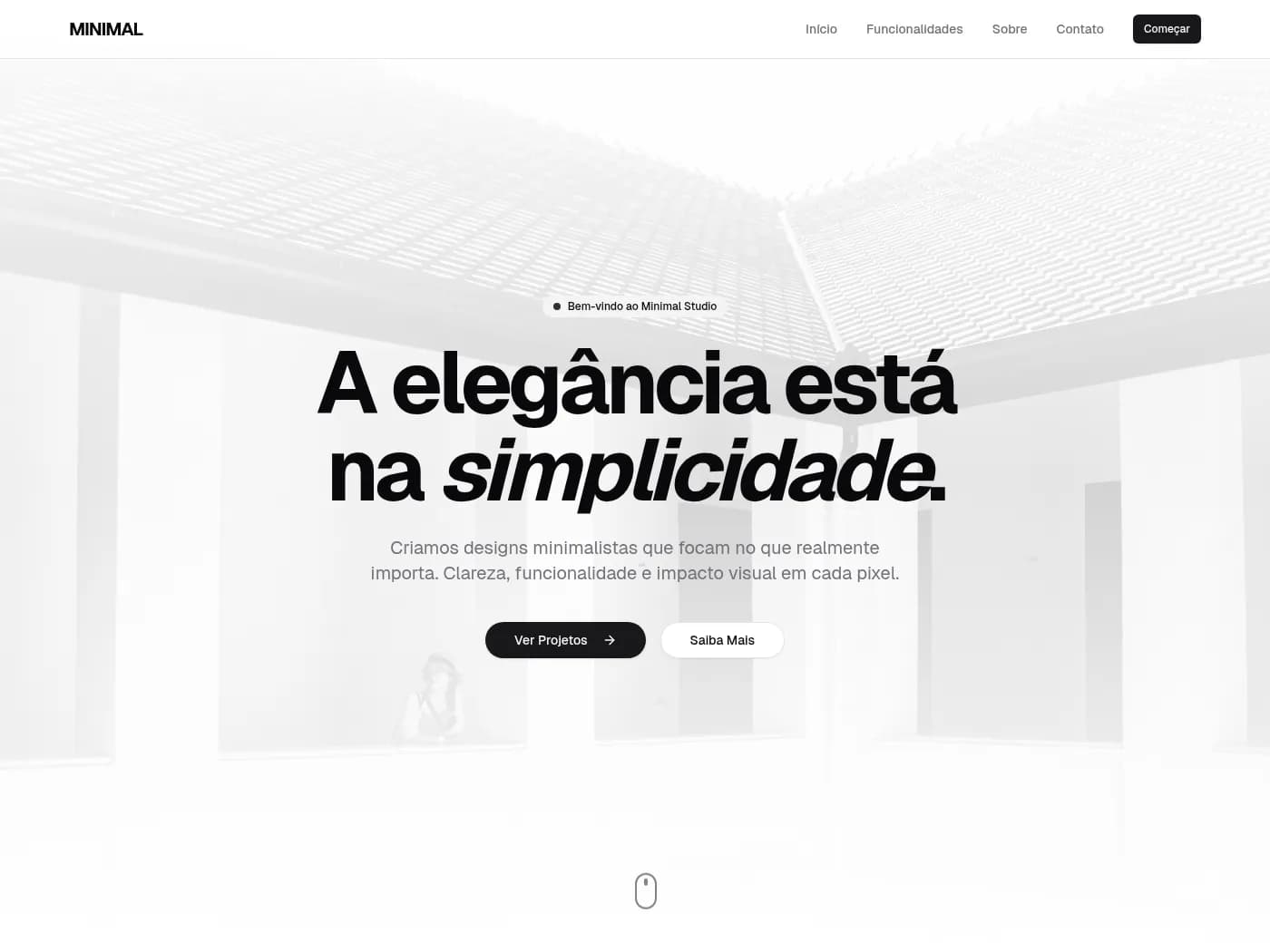 Minimalista Landing Page