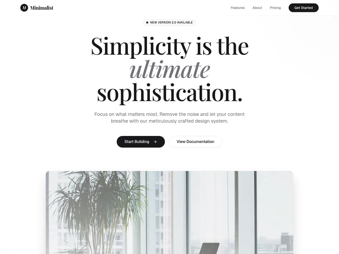 Minimalist Landing Page