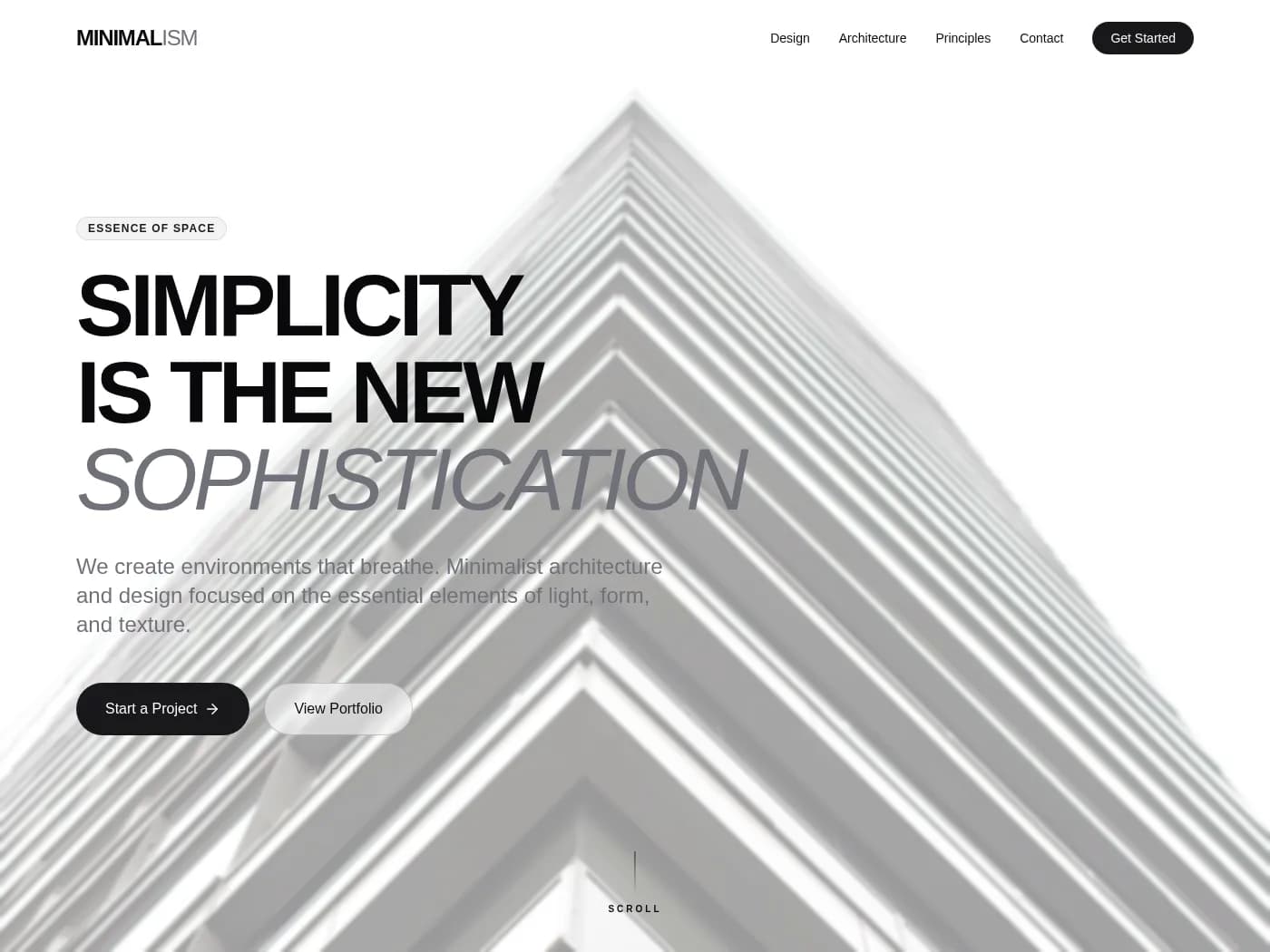 Minimalist Landing Page