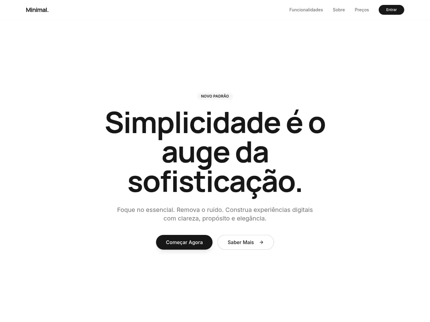 Minimalist Landing Page