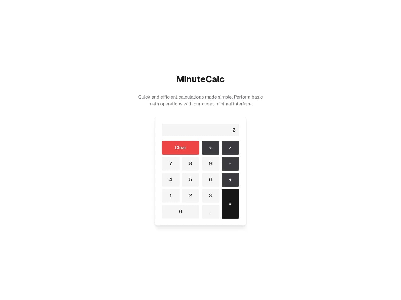 MinuteCalc