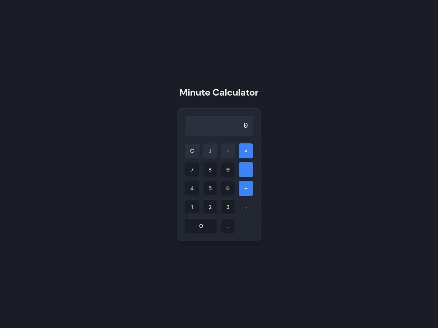 Minute Calculator