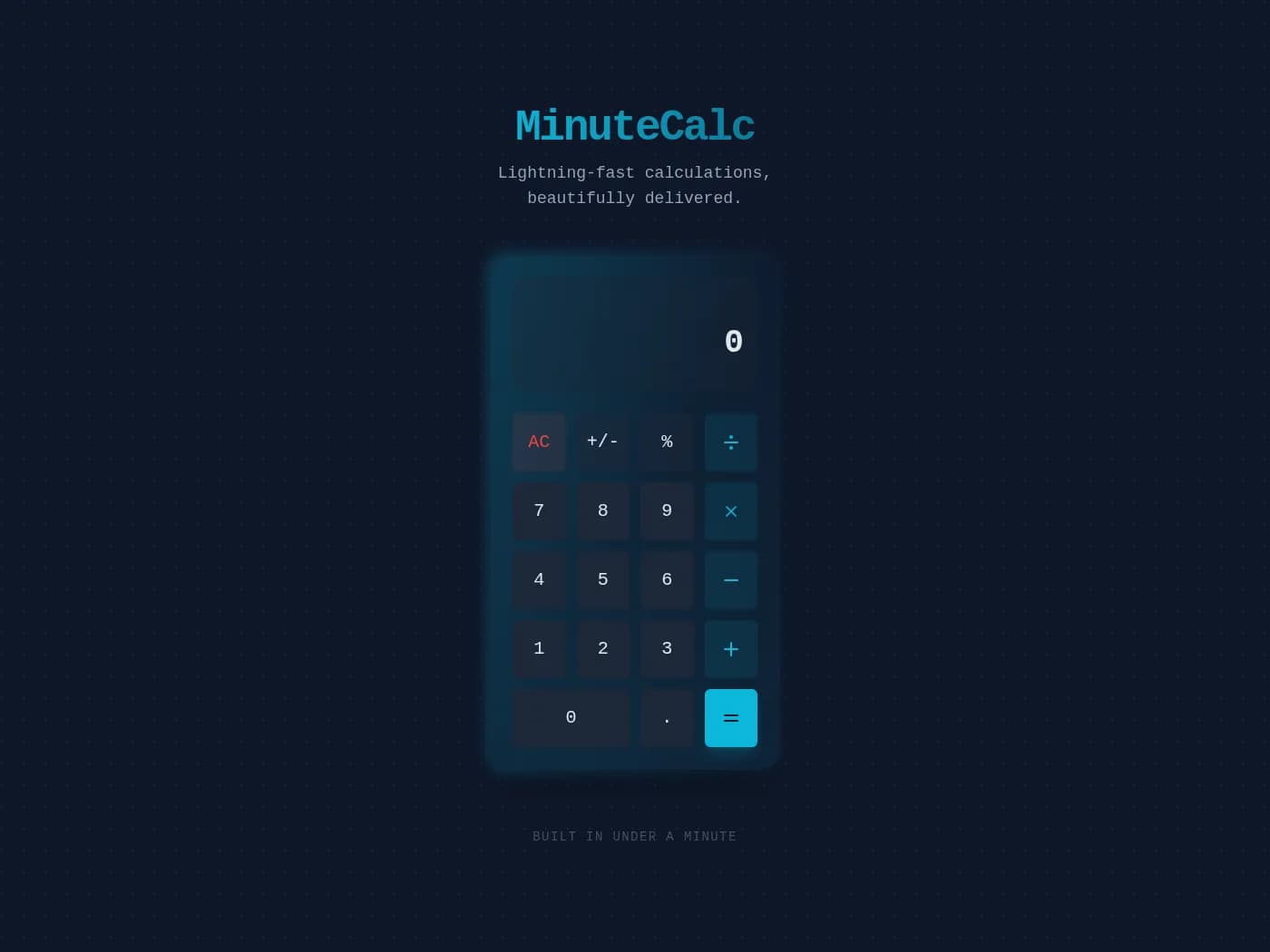 MinuteCalc