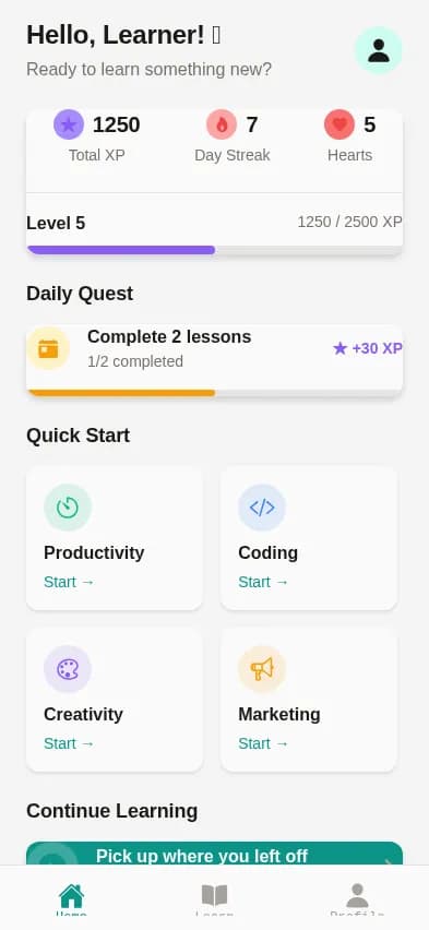 MinuteMastery Micro-Learning