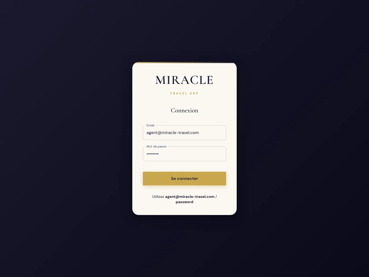Miracle Travel ERP