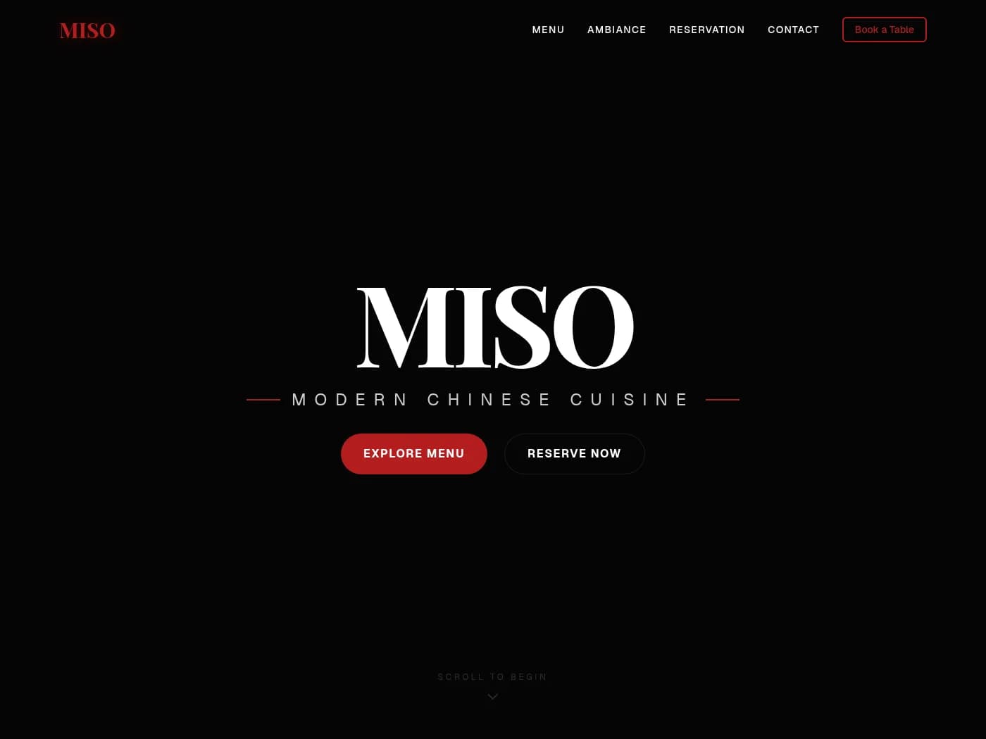 Miso 3D Restaurant Site