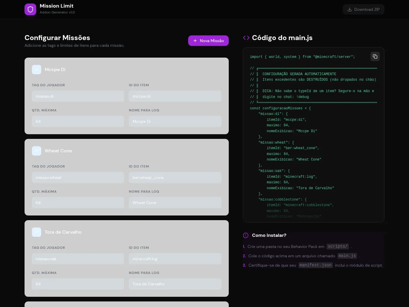 Mission Limit Addon