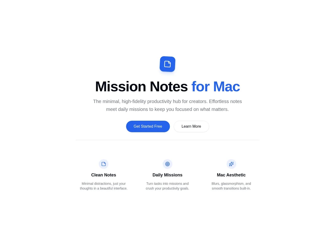 Mission Notes for Mac