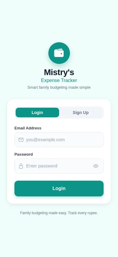 Mistry's Expense Tracker