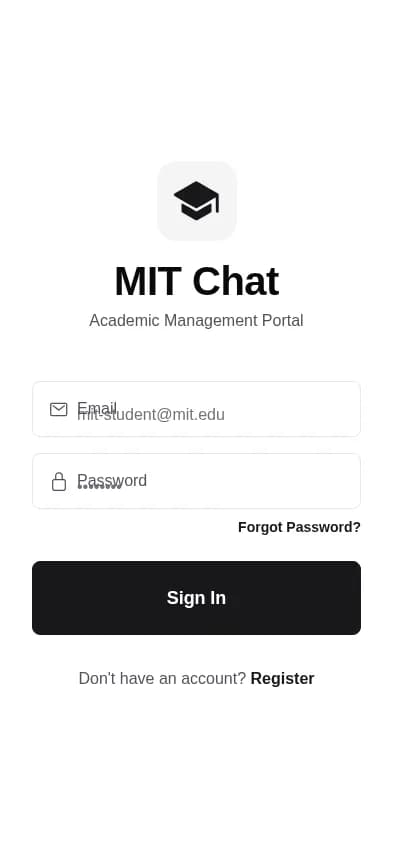 MIT Student Chat App