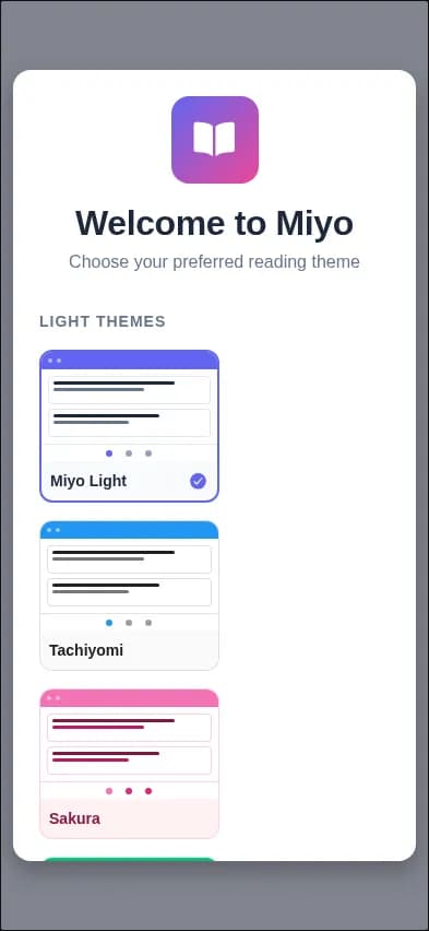 Miyo Epub Reader