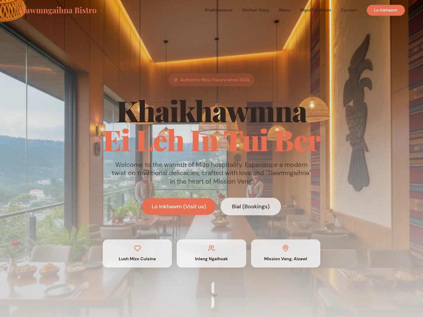 Tlawmngaihna Bistro Website