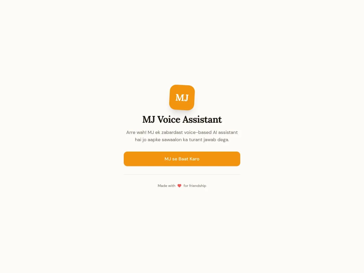 MJ Voice Assistant