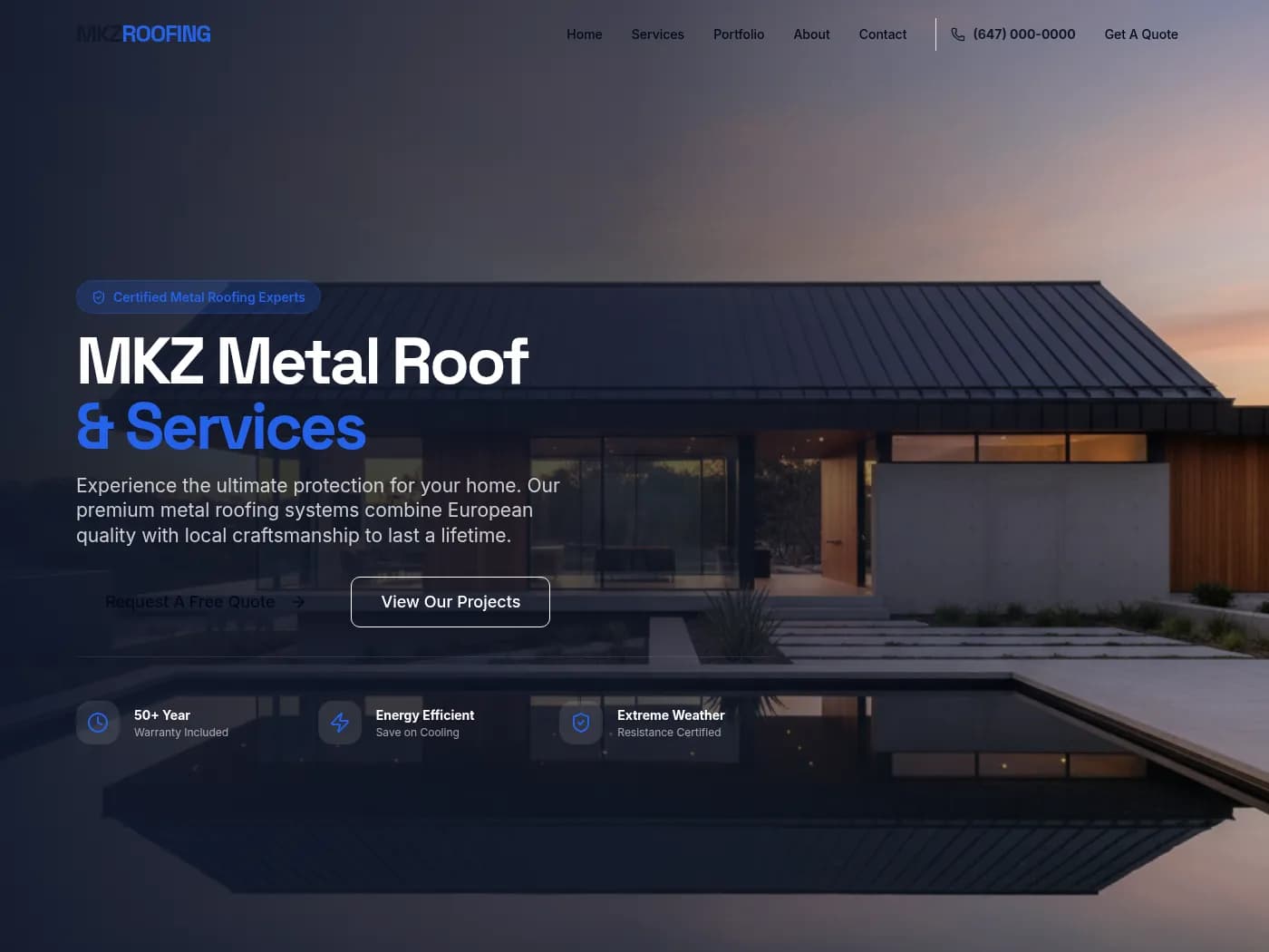 MKZ Metal Roofing Site