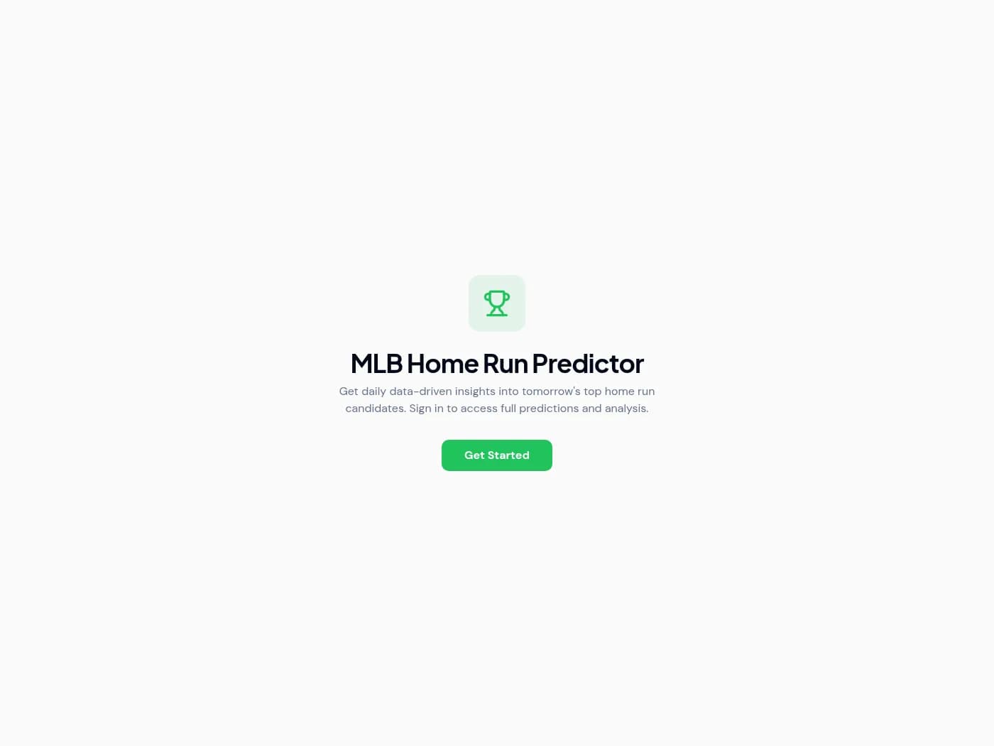 MLB Home Run Predictor