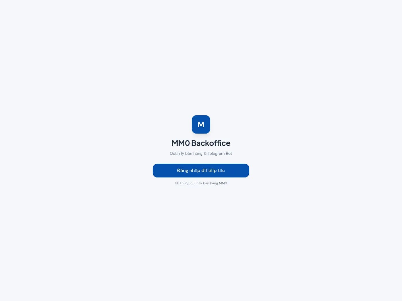 MM0 Sales Backoffice